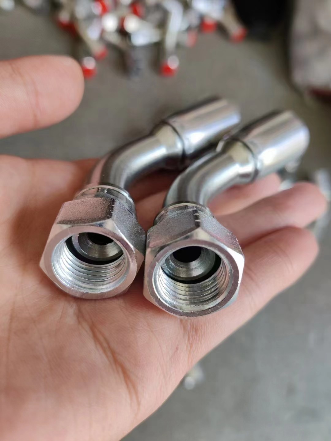 Different Size And Standards Carbon Steel Flange 1/2 JIC Hydraulic Hose ...