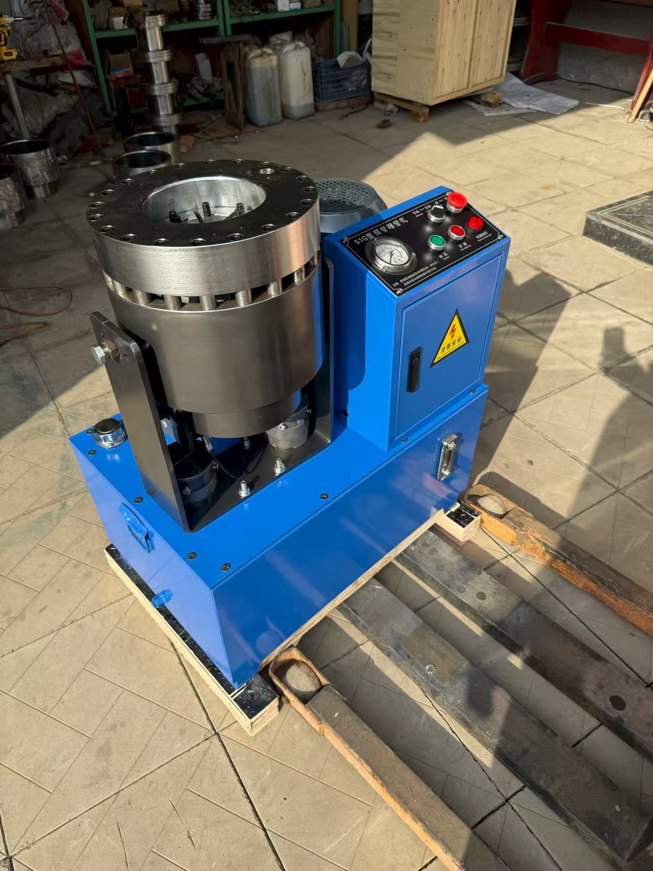 Round/Square Pipe Crimping Machine for + Shapes | FY-P51